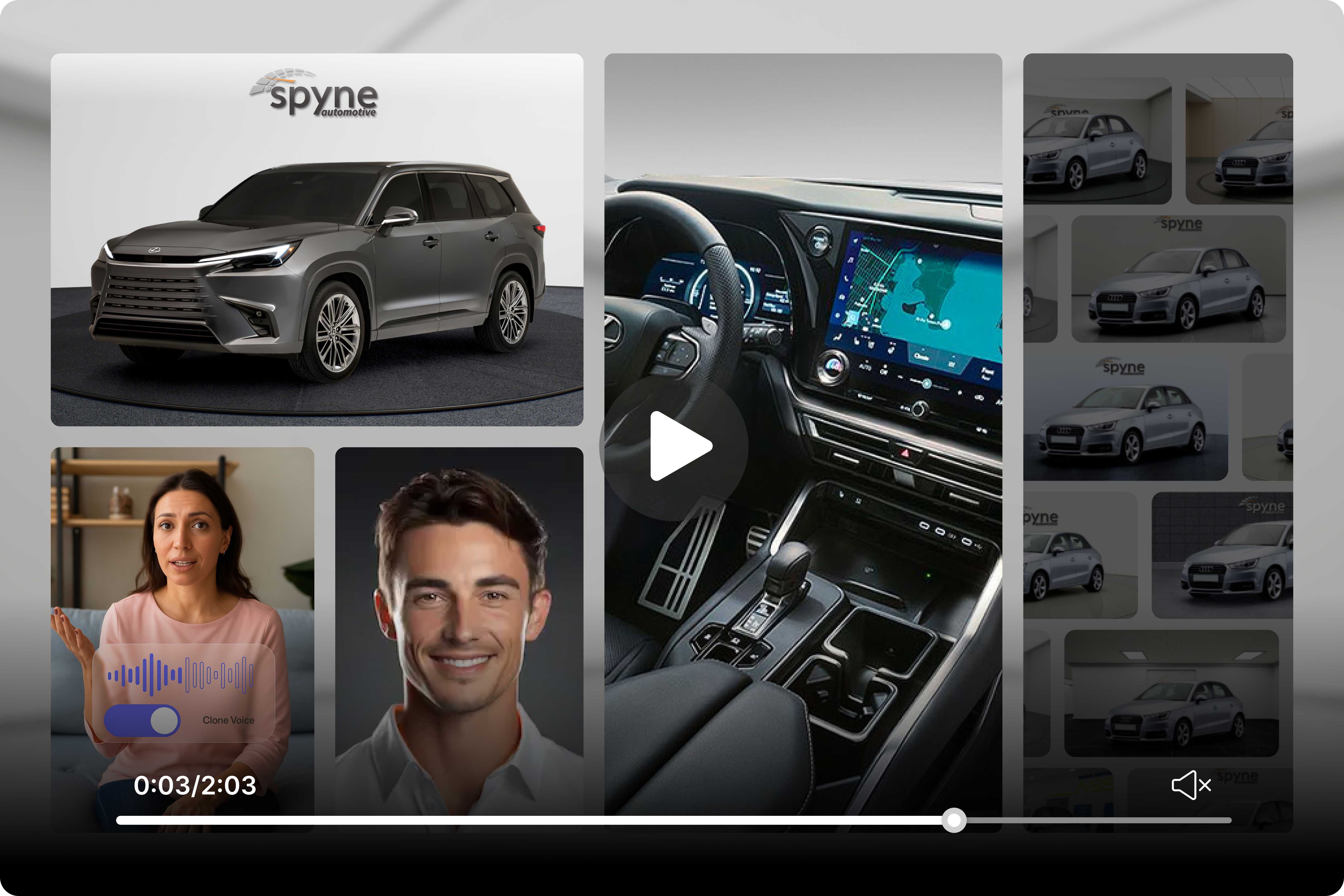 Car Montage Solutions by Spyne | AI Car Montage Video Editor